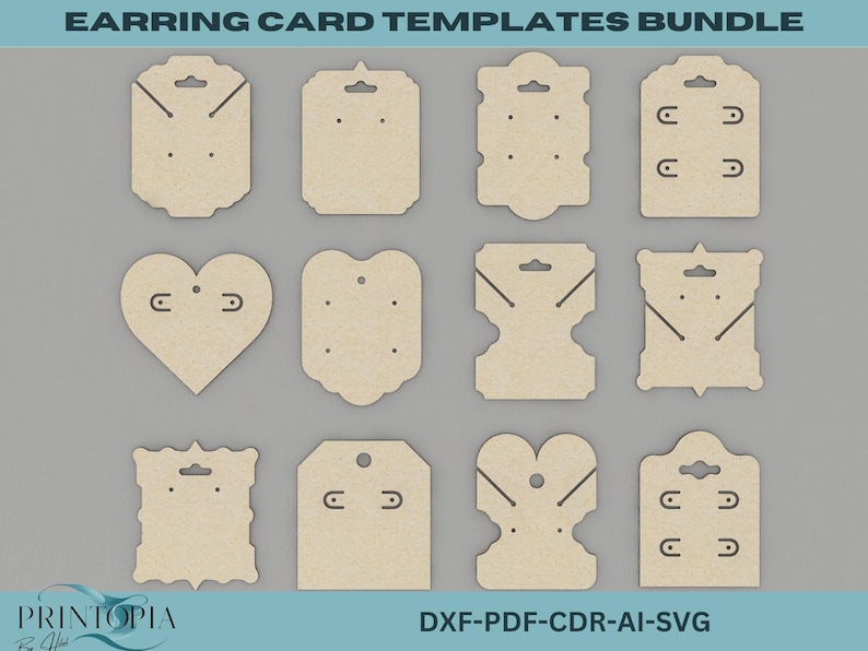 Earring Card Template Bundle – Perfect for Laser Cutting, Custom ...