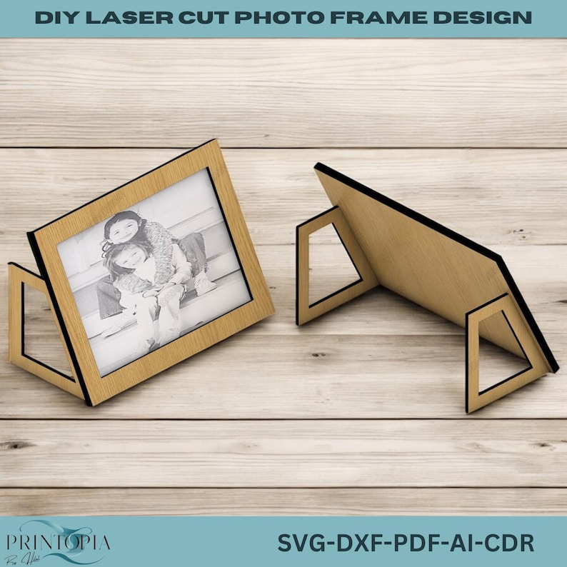 Laser Cut Photo Frame - DIY Picture Stand Svg,picture Stand Template ...