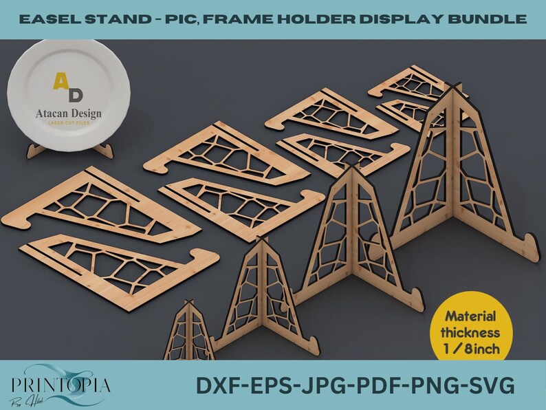 Versatile Easel Stand Bundle for Laser Cutting Perfect for Frames Pics ...