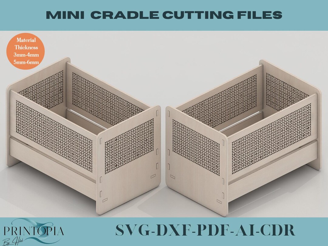 DIY Mini Cradle Laser Cut Design Perfect for Crafting 102 - Etsy