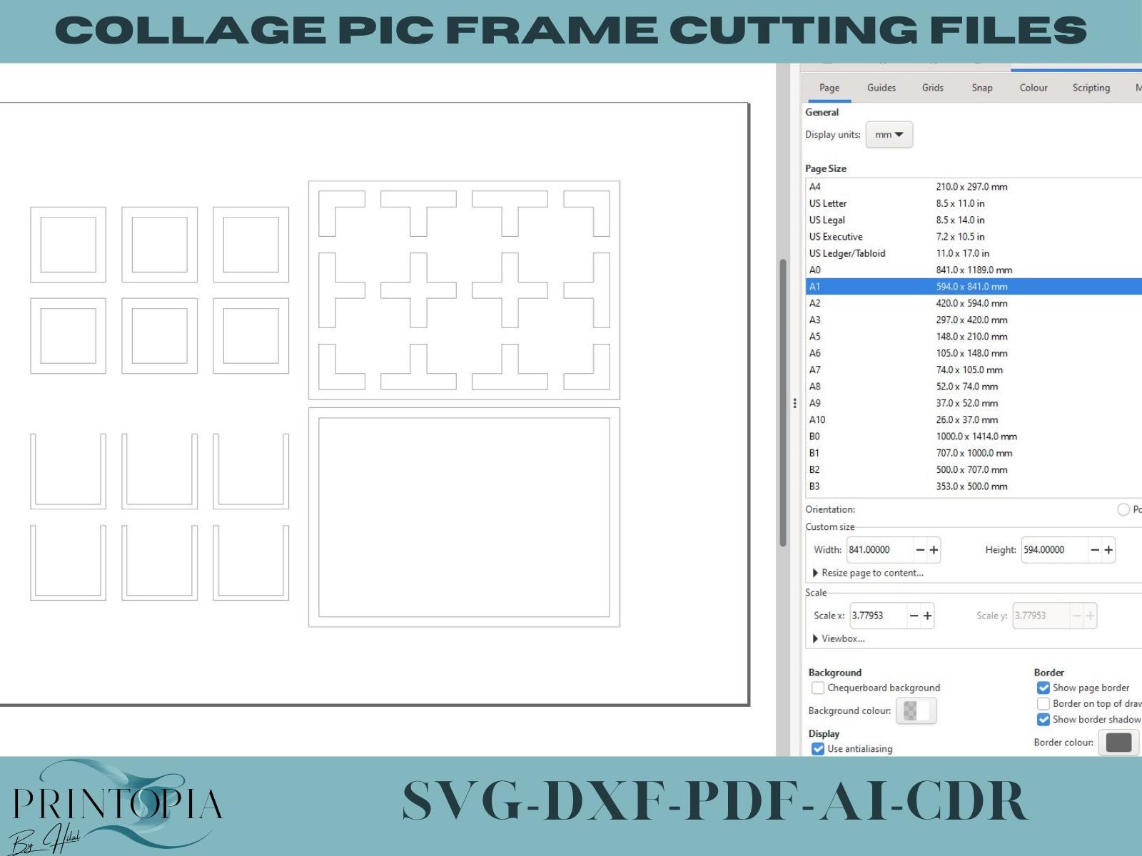 Customizable Picture Frame Template for Laser Cutting 094 - Etsy