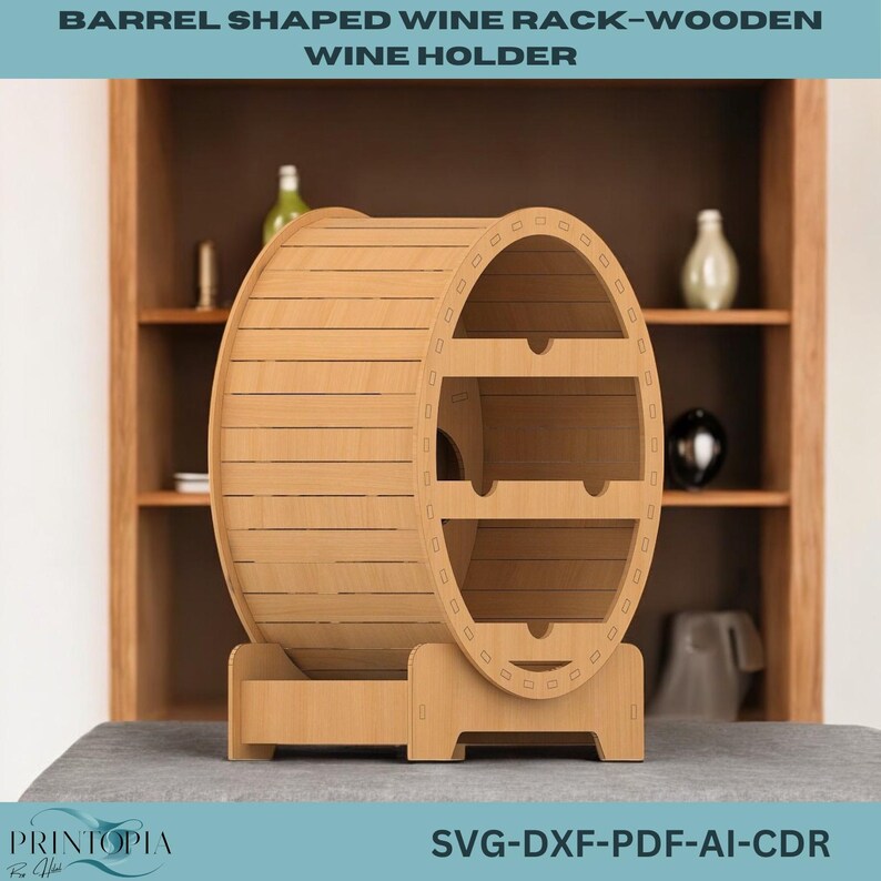 Wine Barrel Laser Cut - Wine Rack Svg,wine Lover Gift - Laser Cut Wine ...