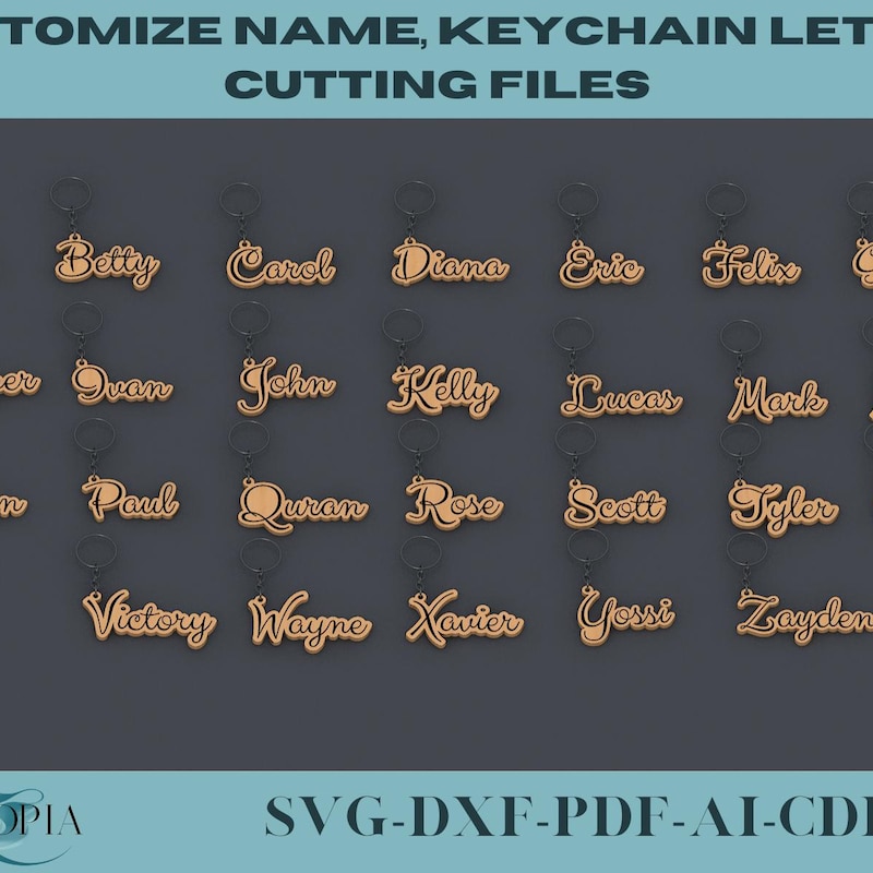 Name Keychain - Etsy