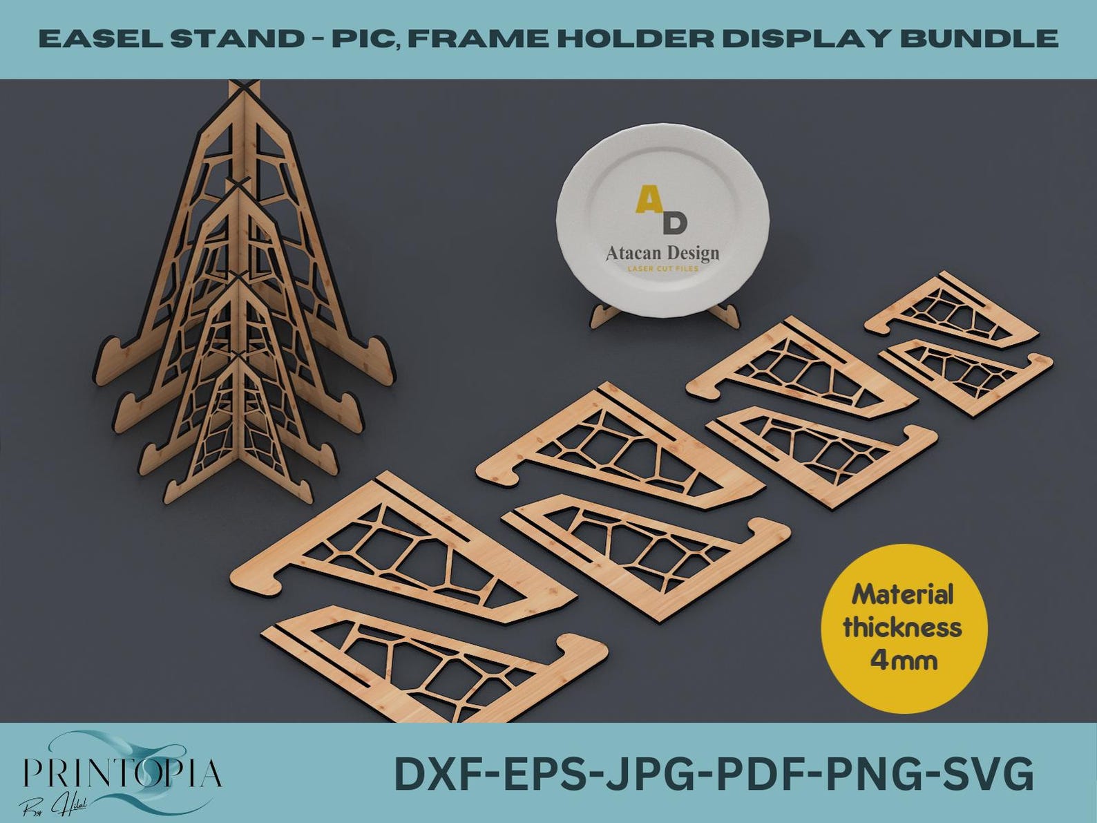 Versatile Easel Stand Bundle for Laser Cutting Perfect for Frames Pics ...