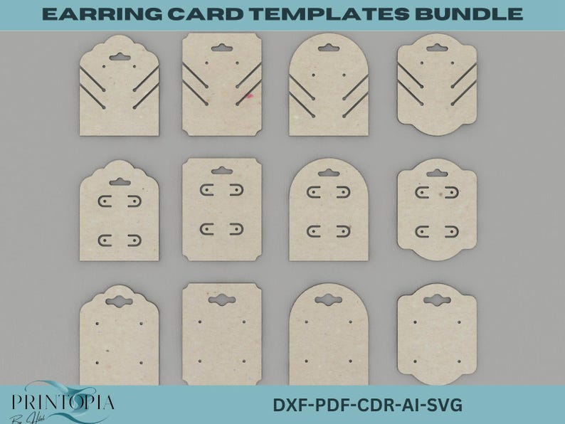 Earring Card Template Bundle – Perfect for Laser Cutting, Custom ...