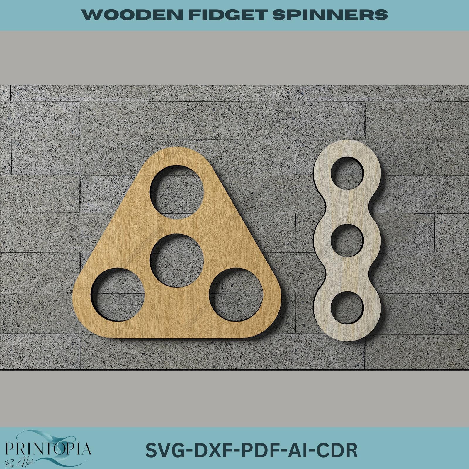 Laser Cut Fidget Spinners - DIY Wooden Toy SVG Files,fidget Spinner SVG ...
