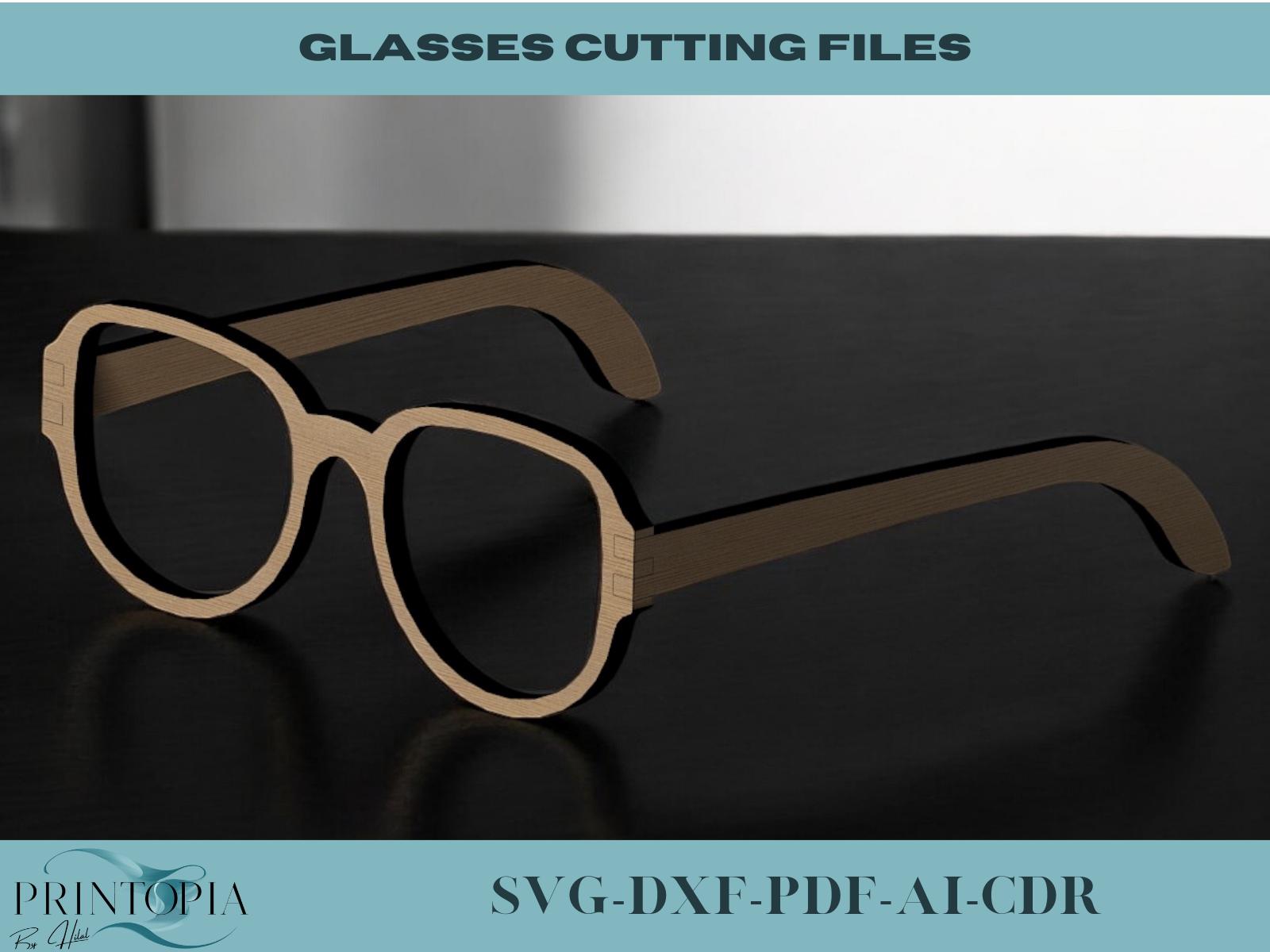 Stylish Eyewear Laser Cutting Design for DIY Projects,customizable ...