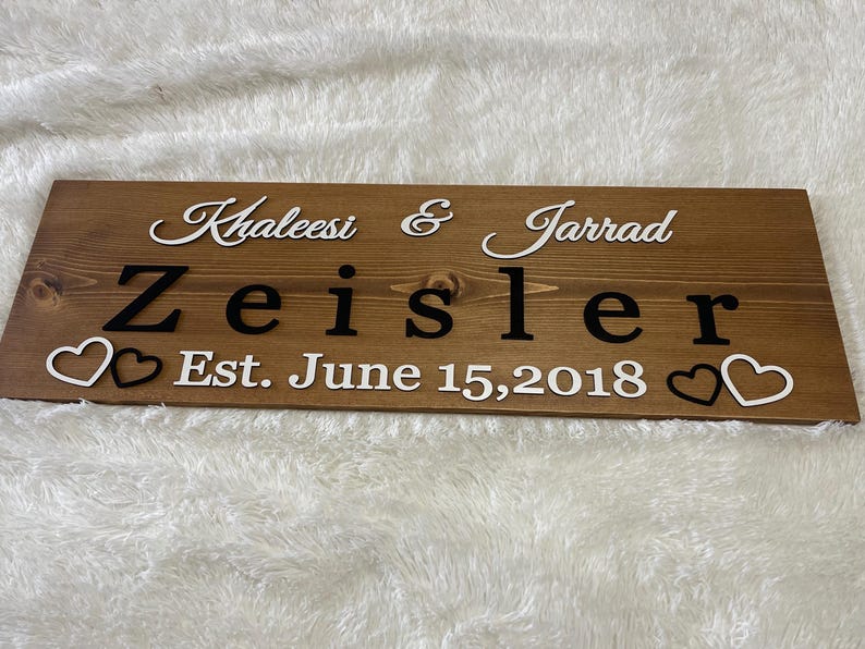 Anniversary Sign Gift Sign for Wedding Keepsake Handmade Wooden Sign ...
