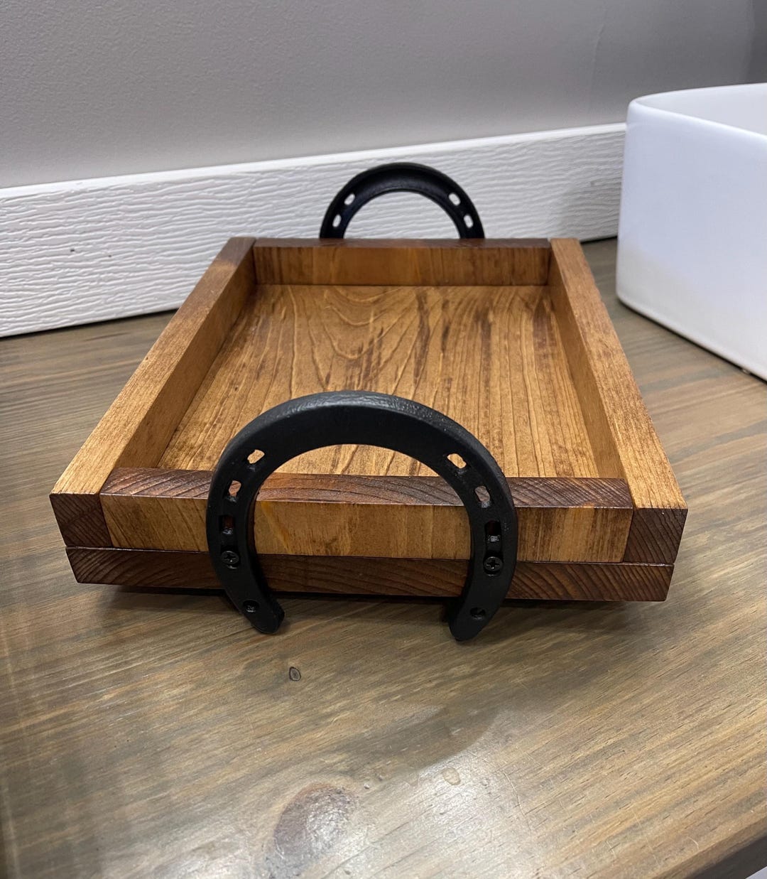 Western Decor Horseshoe Centerpiece Tray Personalized Serving Trays ...