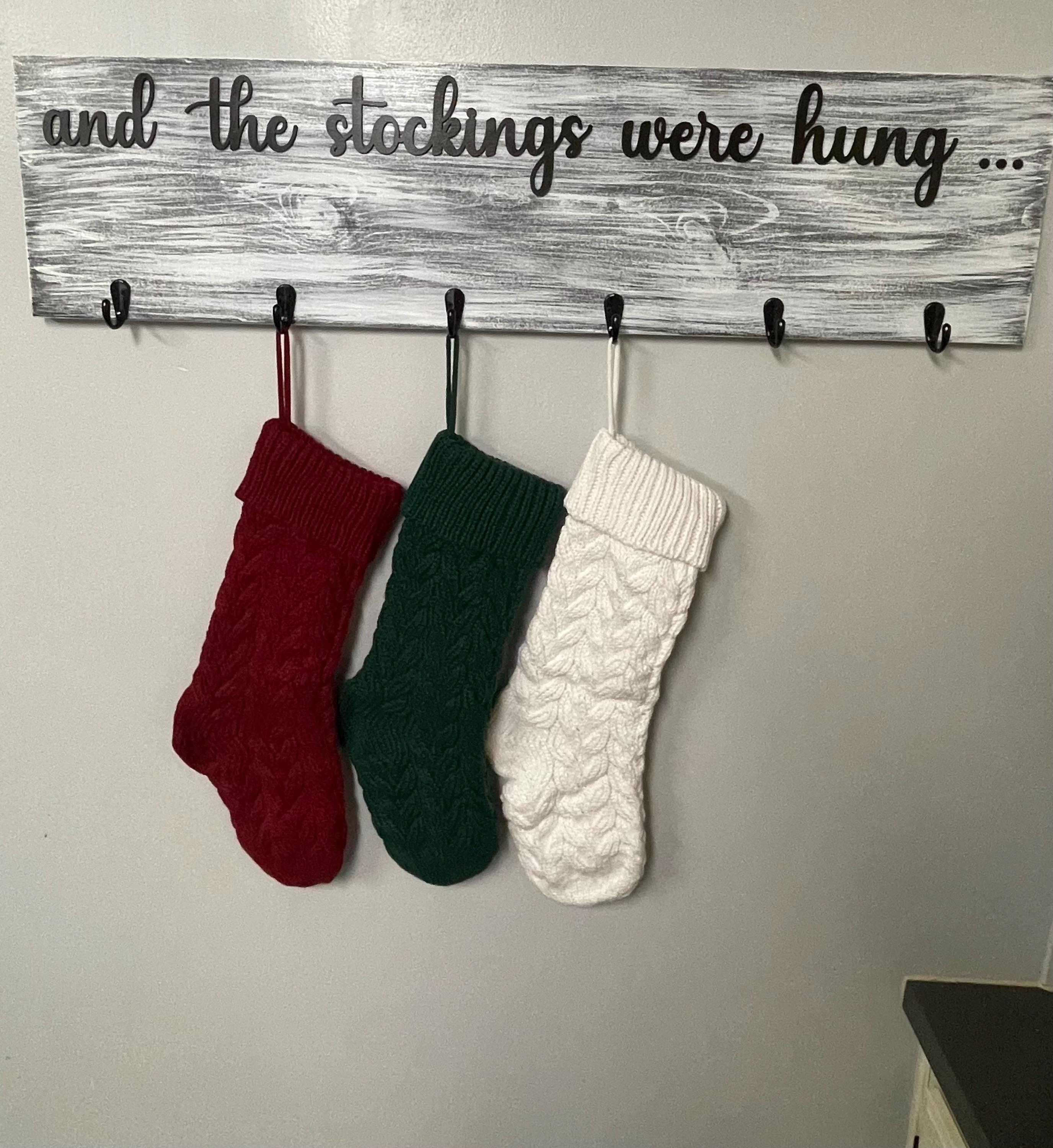 Stocking Holder and the Stockings Were Hung Mantel Alternative Stocking ...
