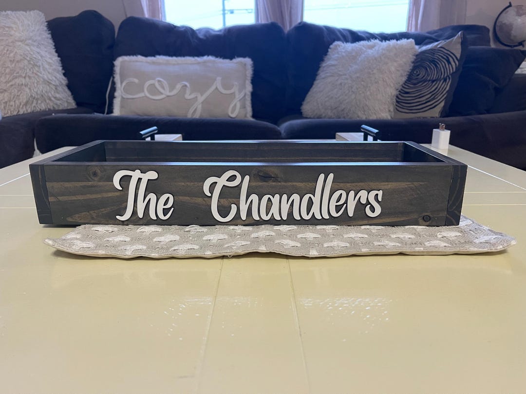 Western Decor Rustic Centerpiece Tray Personalized Serving Trays ...