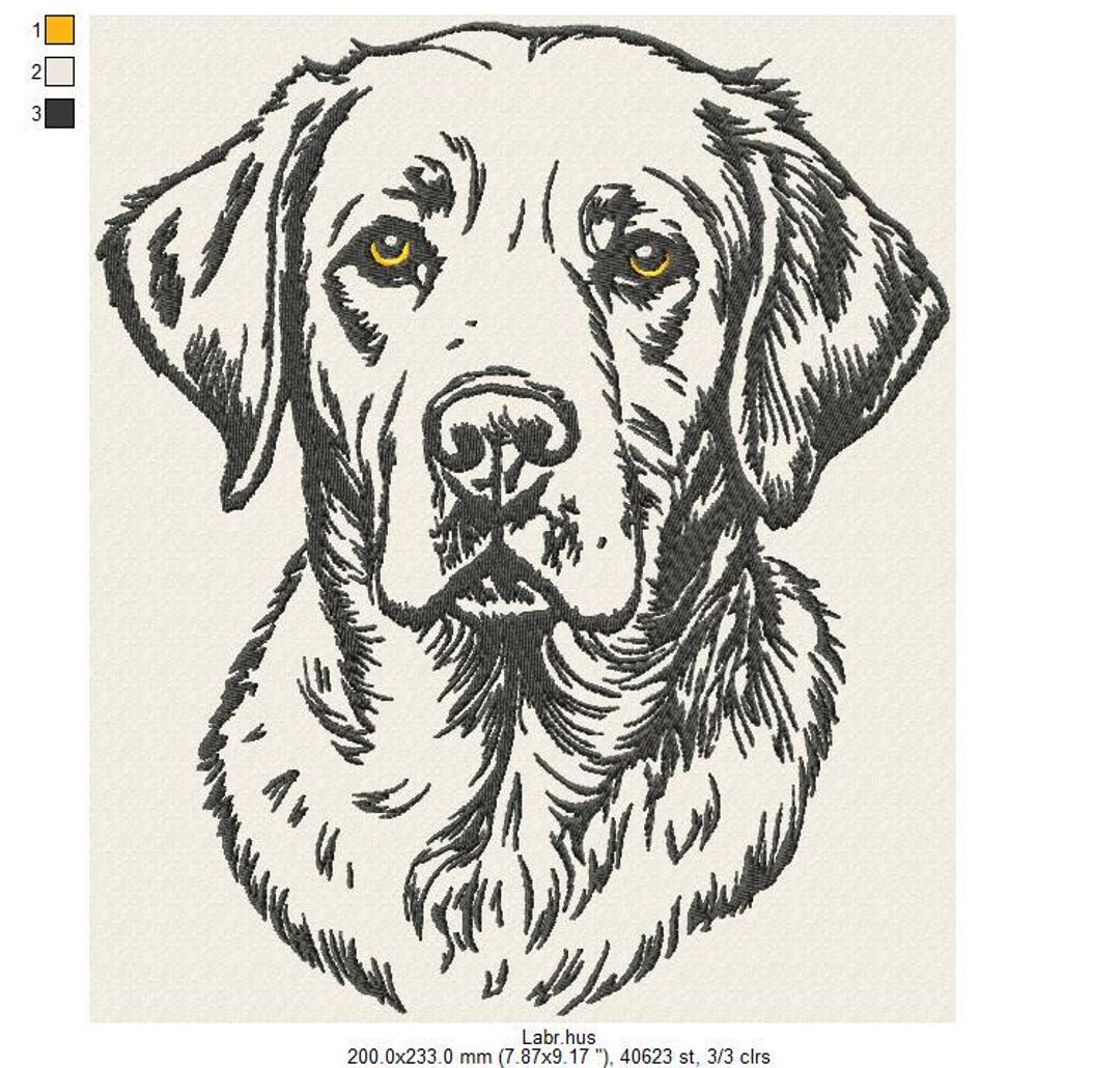 Labrador Retriever Embroidery Design Digital Download Machine ...