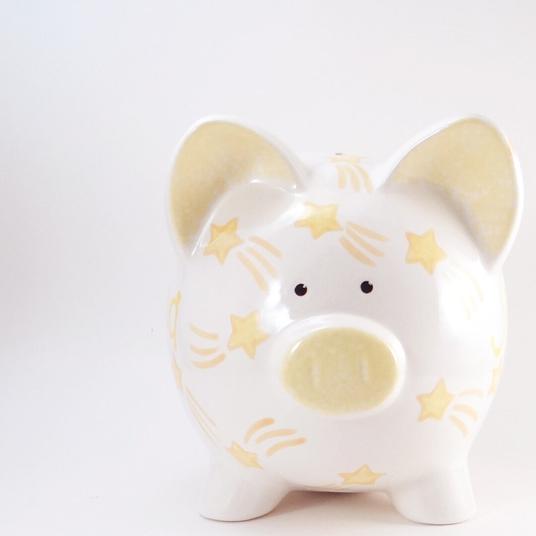 Shooting Stars Piggy Bank, Personalized Piggy Bank, Star Piggy Bank ...