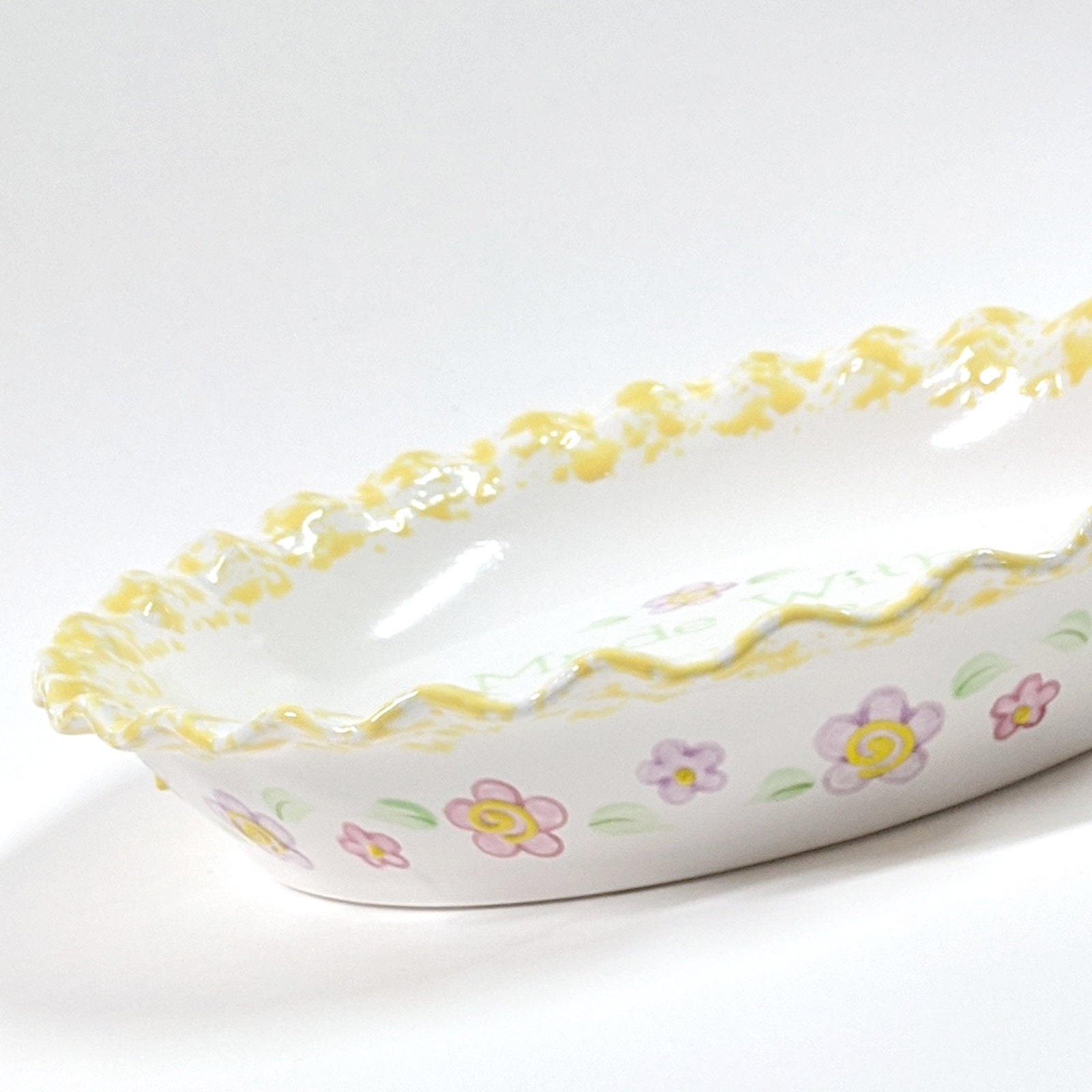 Daisy Pie Dish Personalized Pie Plate Pretty Flower Pie | Etsy