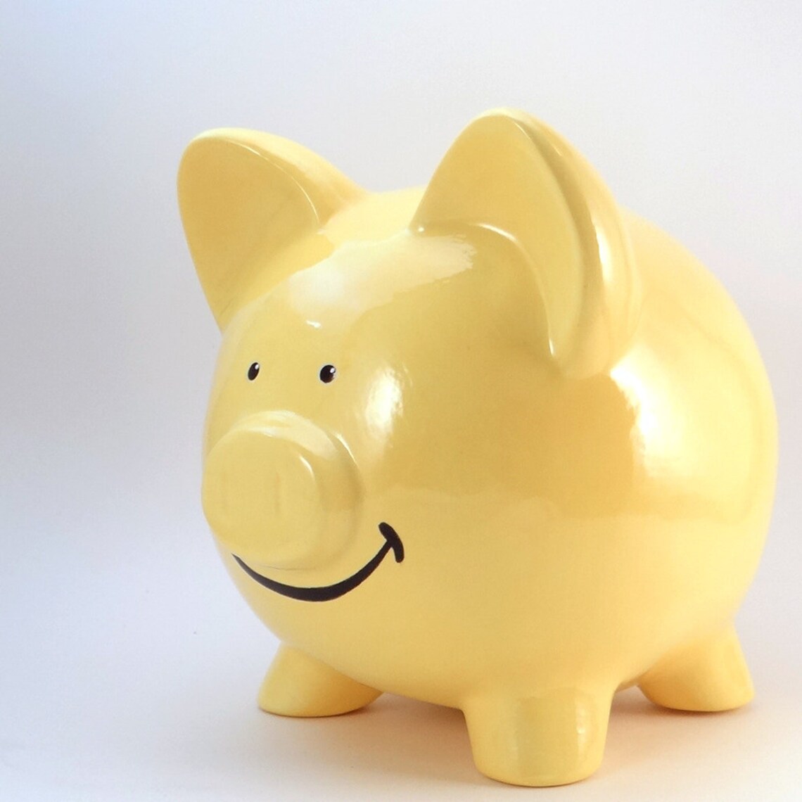 Smiley Piggy Bank Cute Personalized Piggy Bank Smiley Face - Etsy