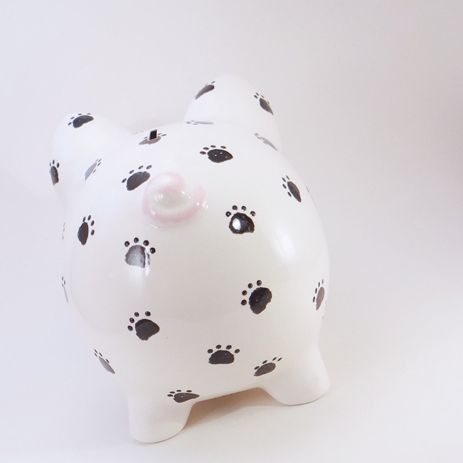 Paw Prints Piggy Bank Personalized Piggy Bank Puppy Prints | Etsy