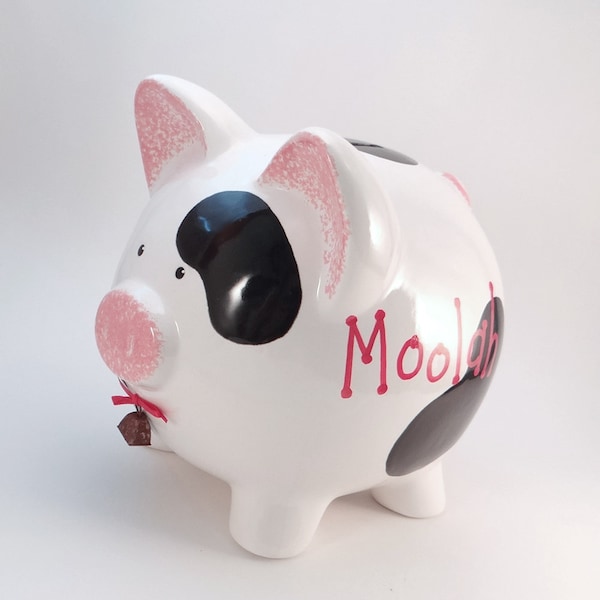 Black and White Piggy Bank - Etsy