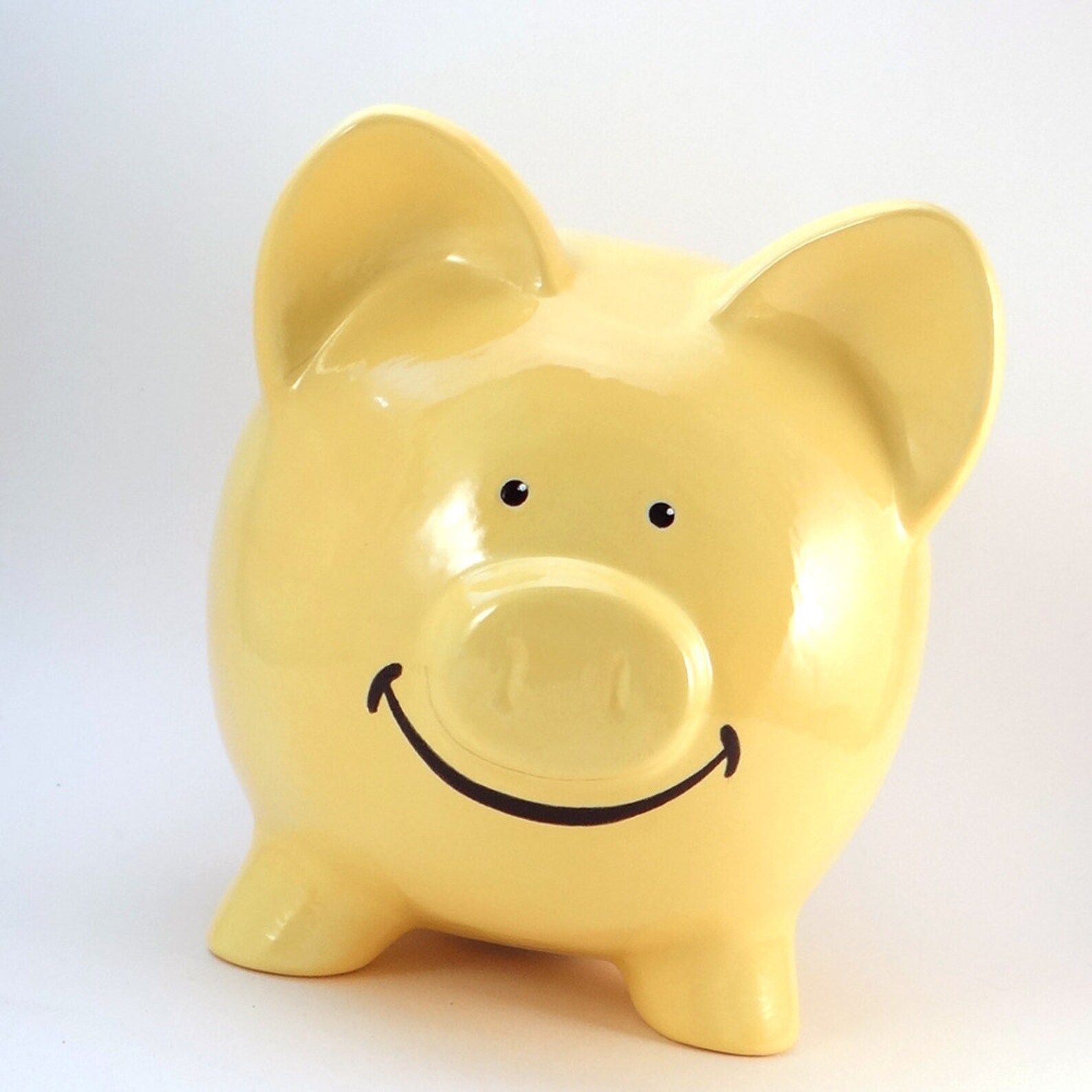 Smiley Piggy Bank Cute Personalized Piggy Bank Smiley Face - Etsy