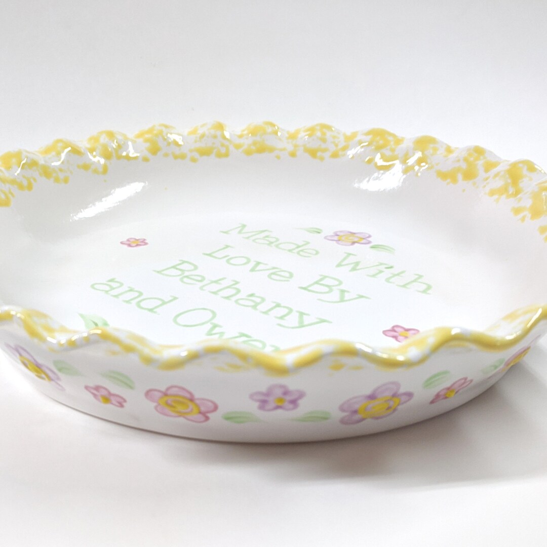 Daisy Pie Dish Personalized Pie Plate Pretty Flower Pie - Etsy UK