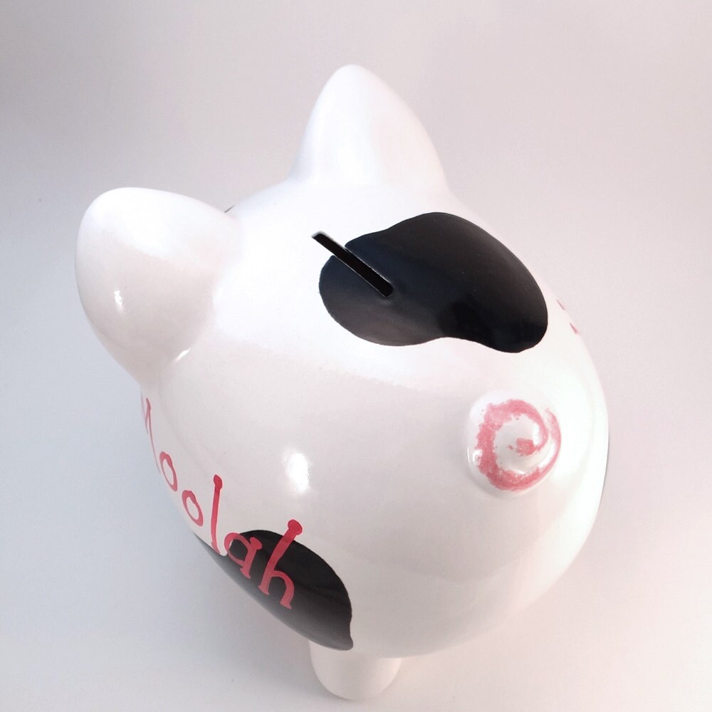 Cow Piggy Bank Personalized Piggy Bank Moolah Piggy Bank | Etsy