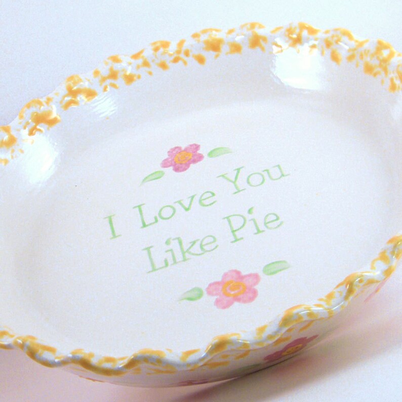 Daisy Pie Dish Personalized Pie Plate Pretty Flower Pie | Etsy