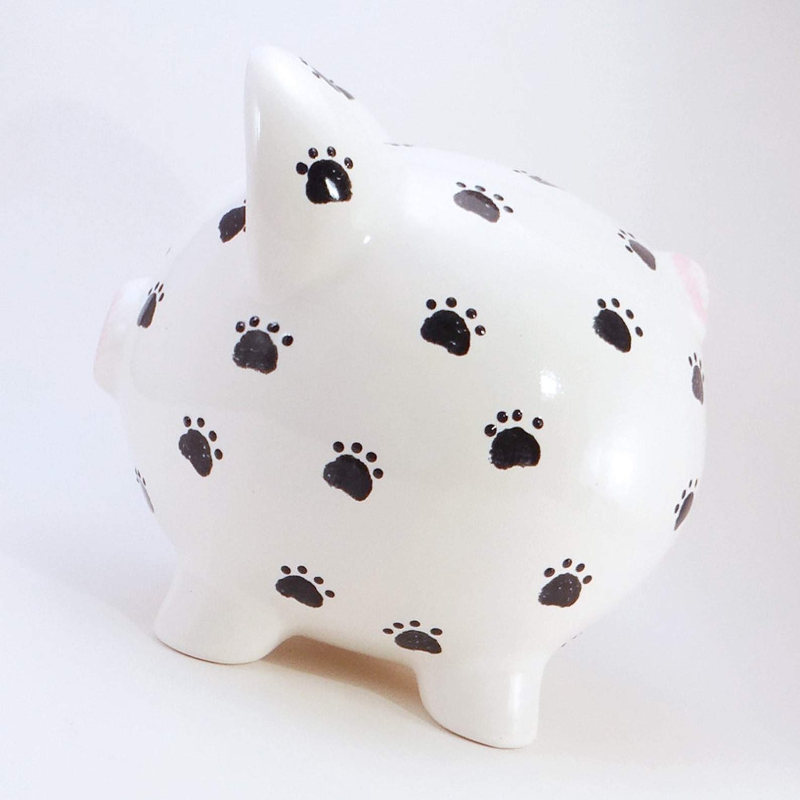 Paw Prints Piggy Bank Personalized Piggy Bank Puppy Prints | Etsy