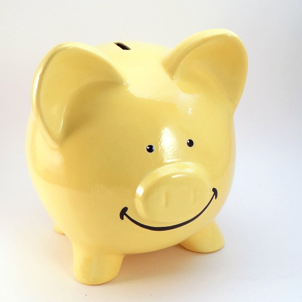 Smiley Piggy Bank Cute Personalized Piggy Bank Smiley Face - Etsy