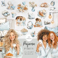 Pajamas Clipart, Instant Download PNG Files - 300 Dpi, Baby Shower ...