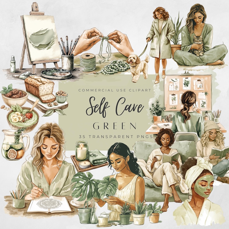 Self Care Clip Art - Etsy