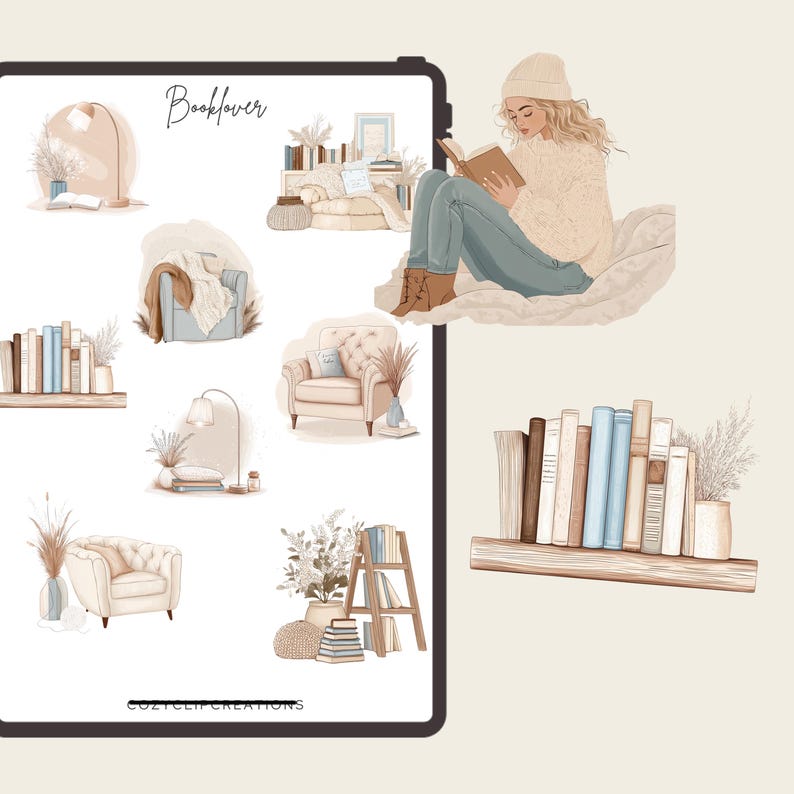 That Girl Aesthetic Digital Stickers | Neutral, Watercolor Goodnotes ...