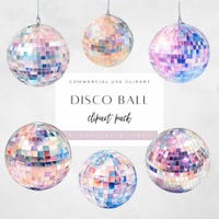 38 PNG, Watercolor Disco Clipart Bundle, Retro Clipart Bundle, 80's ...