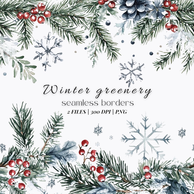 Christmas Winter Border Invitation Images - Etsy UK