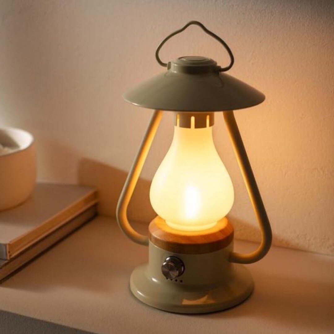 Ecru and Black Vintage Table Lamp,usb Rechargeable Lamp,decorative ...