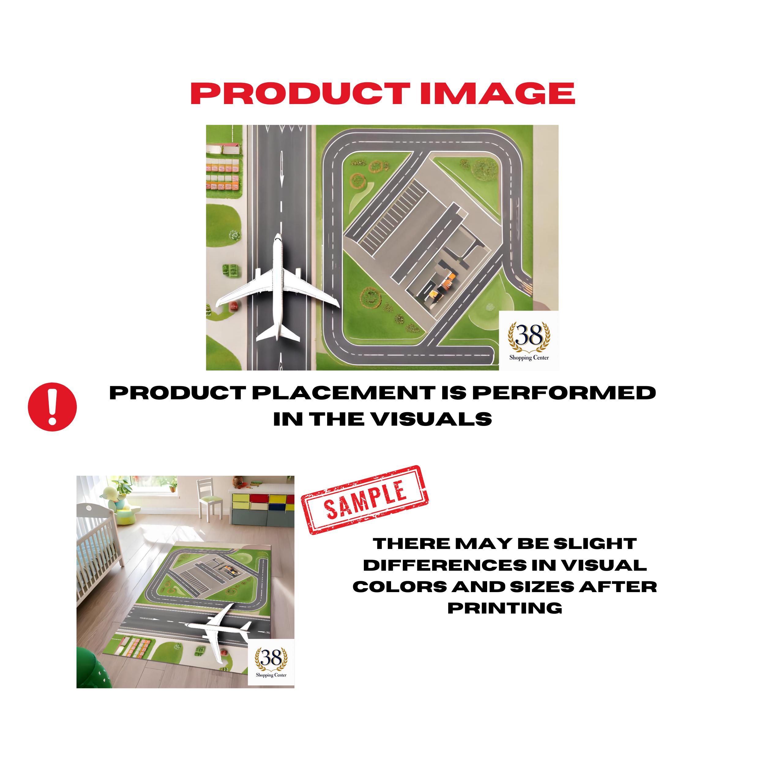 Airport Play Rug -interactive Playmat for Children,airport Design Play ...