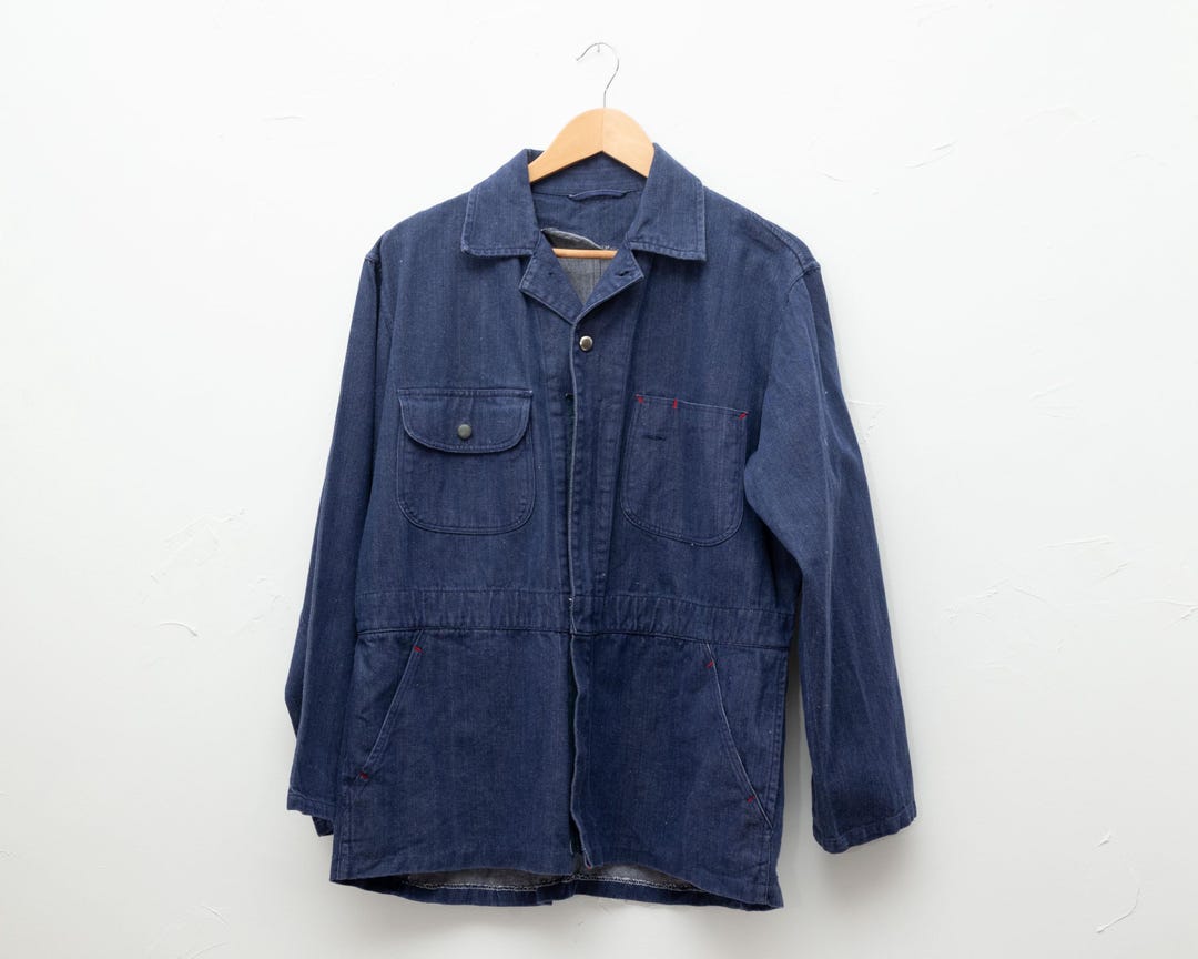 Denim Indigo Work Jacket - Etsy