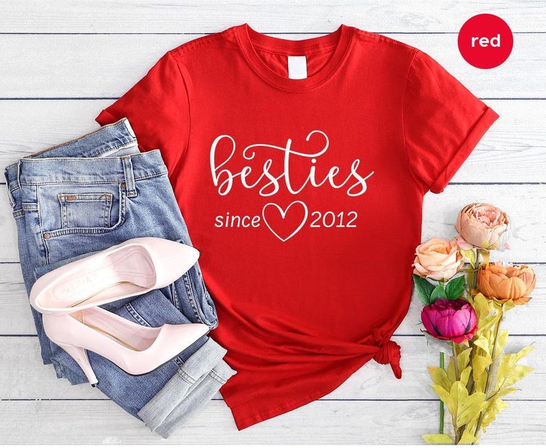 Personalized Besties Since Shirt, Custom Best Friends Sweatshirt ...