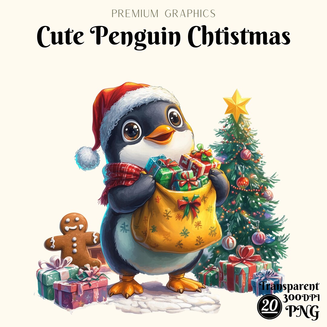 Christmas Clipart,christmas Penguin Clipart,cute Penguins Clipart,20png ...