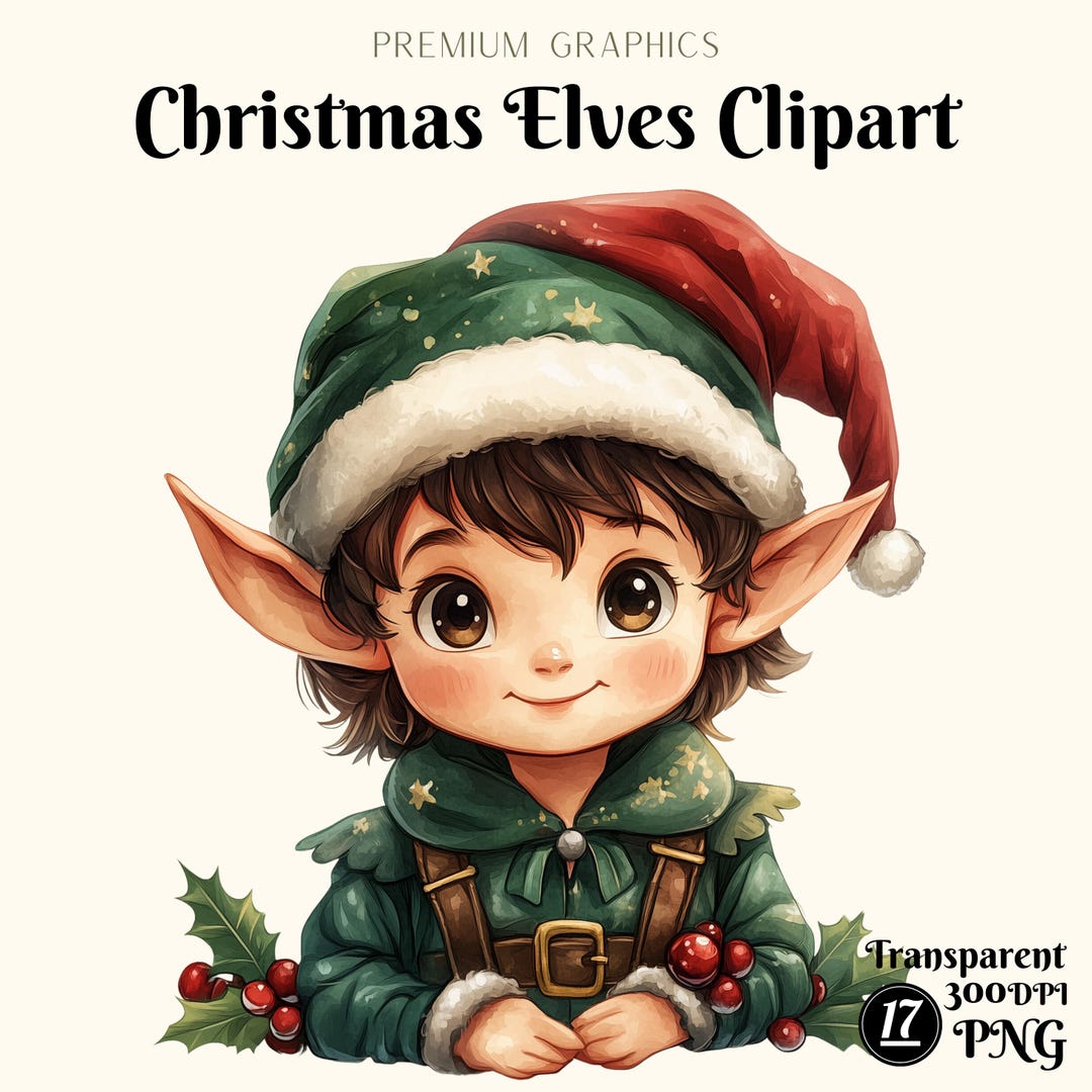 Christmas Clipart Elves,elf Character Clipart, Christmas Elves Clipart ...