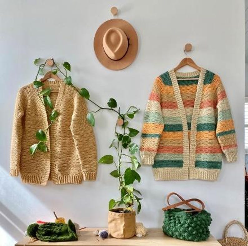 Granny Pop Cardigan Crochet Pattern - PDF Digital Download Beginner ...