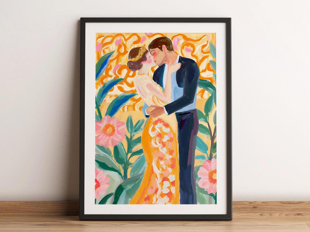 Gustav Klimt the Kiss Oil Painting Wall Art, Der Kuss Famous Vintage ...