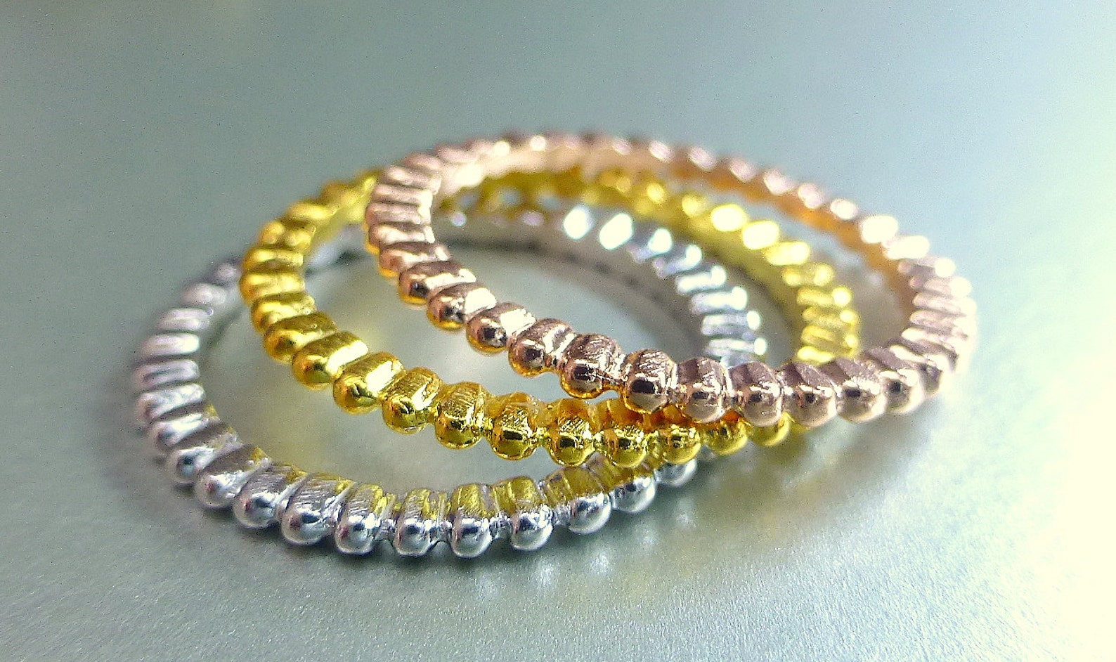 Gold Stacking Rings, 14k Gold. Wedding Bands. - Etsy