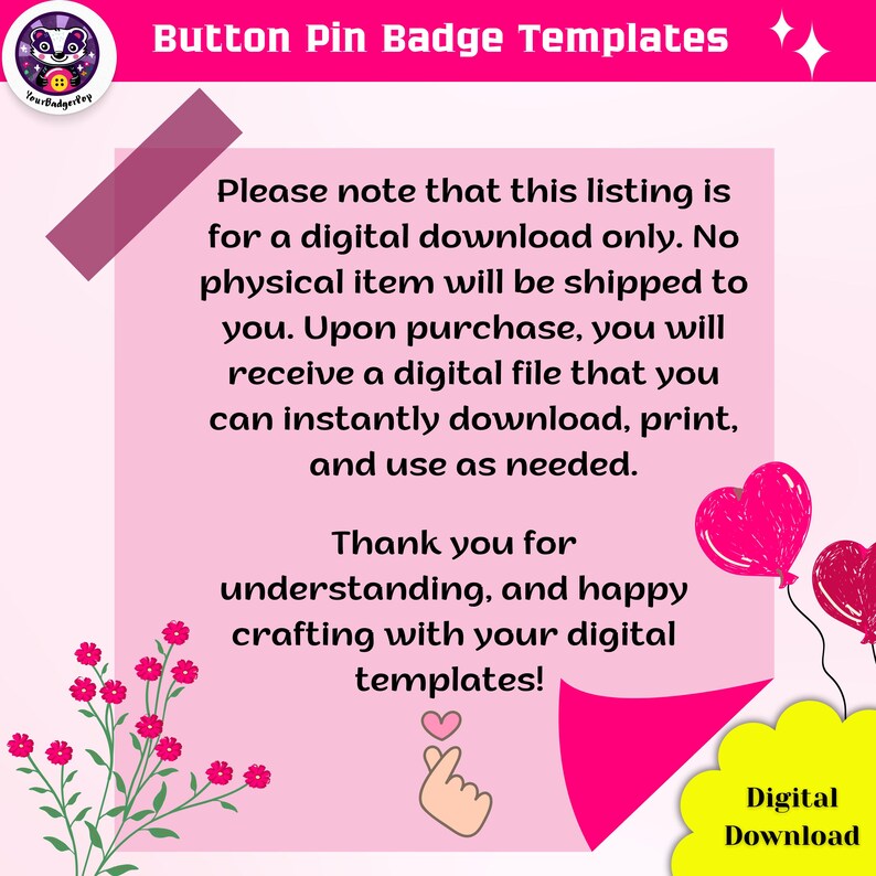 Digital Printable Pin Badge Template DIY Kawaii Cute Snack & Fast Food ...