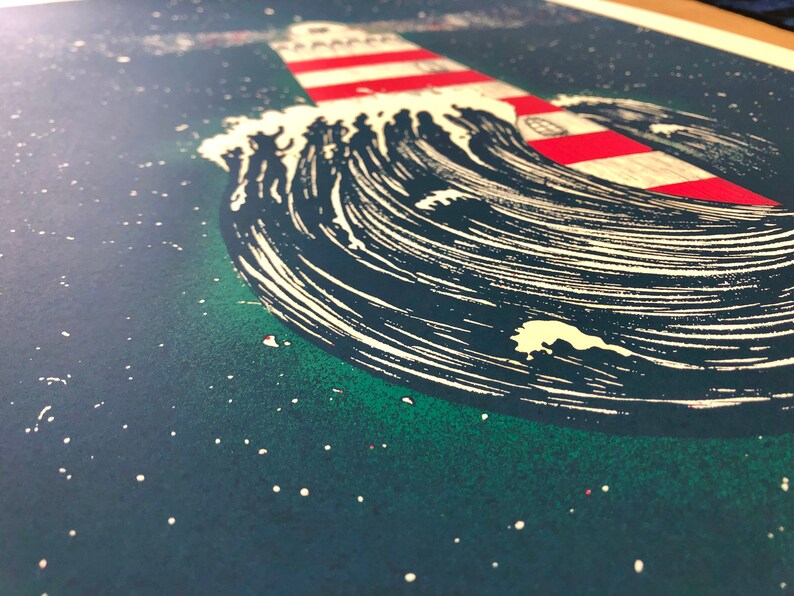 Andromeda Screen Print / Lighthouse Art Print / Limited - Etsy