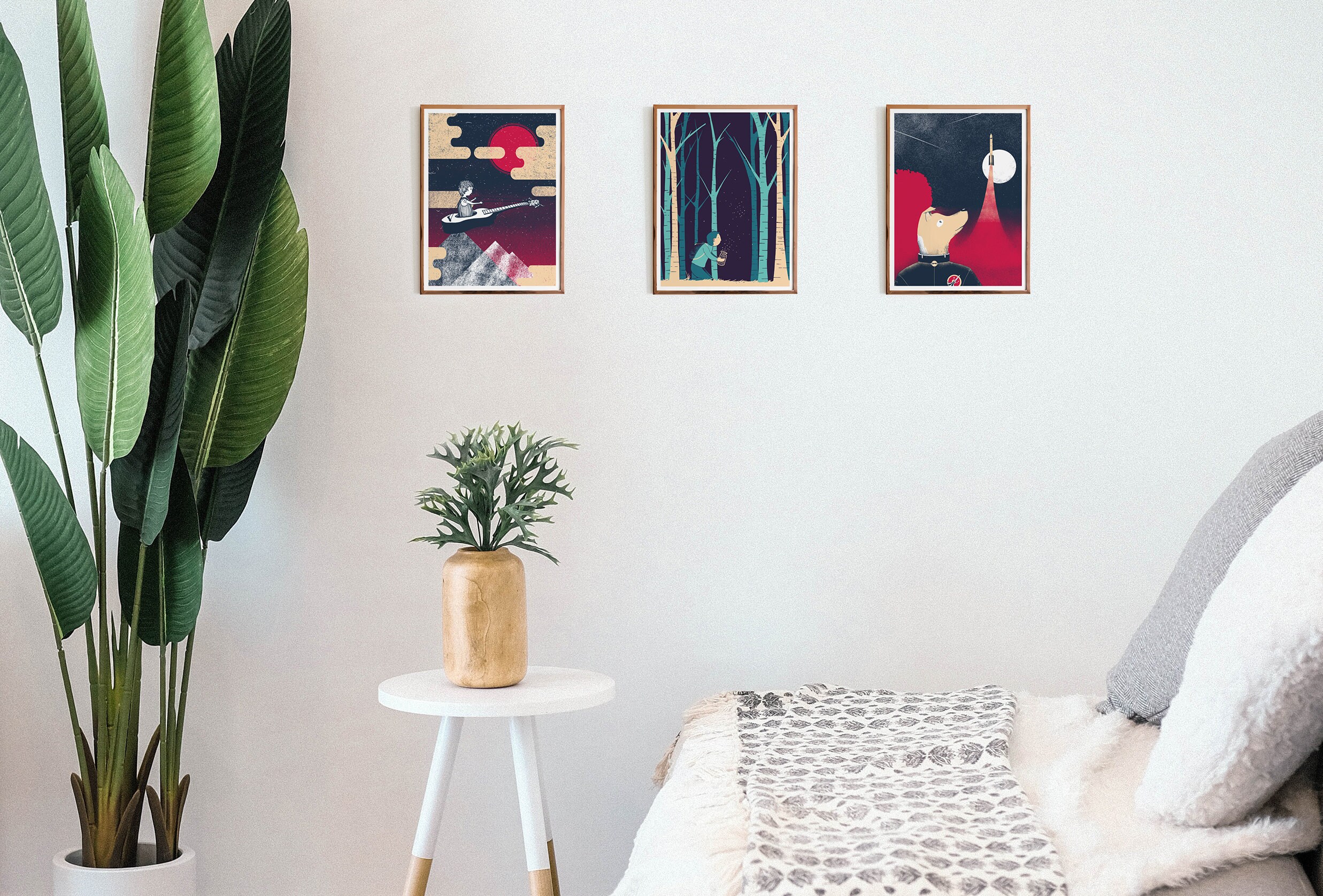 Musician Art Print Music in Space Screen Print / Small | Etsy