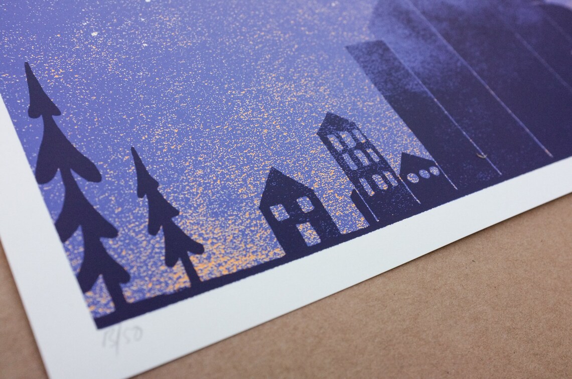 Night All Night - Screen Print, Limited Edition Poster, Modern Art ...