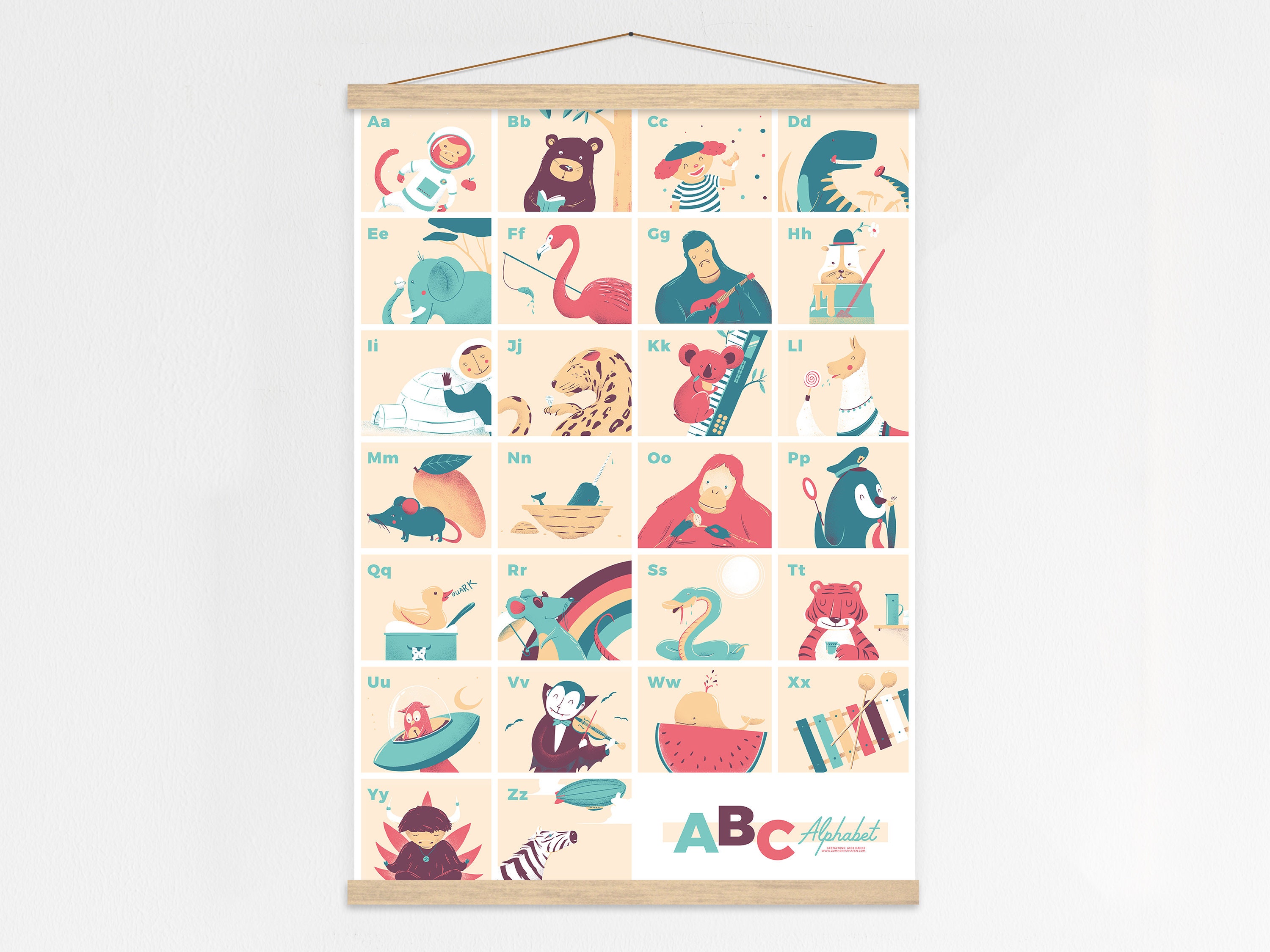 ABC Poster for Kids Alphabet English & German Classroom and - Etsy