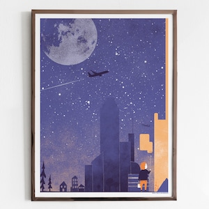 Night All Night - Screen Print, Limited Edition Poster, Modern Art ...