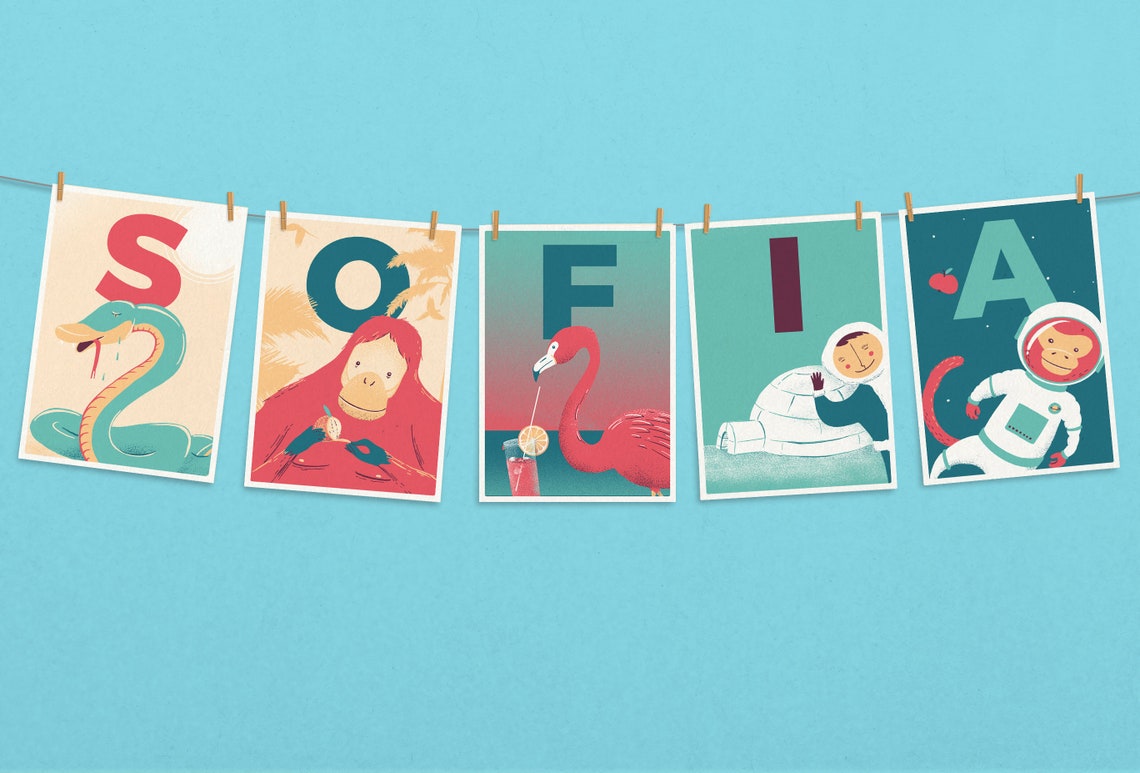 ABC Postcard Set of 10 Alphabet Greeting Card Stationary / - Etsy