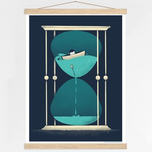 Time is Now Screen Print / Hour Glass Art Print / Limited Edition ...
