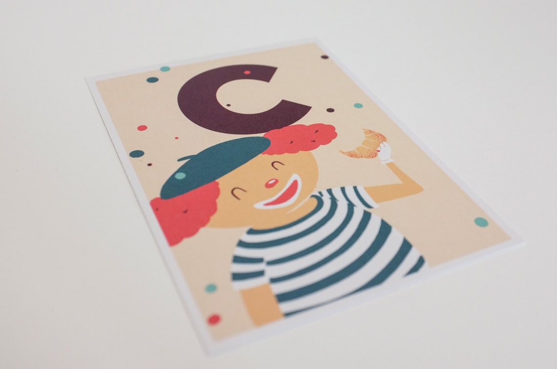 ABC Postcard Set of 10 Alphabet Greeting Card Stationary / - Etsy